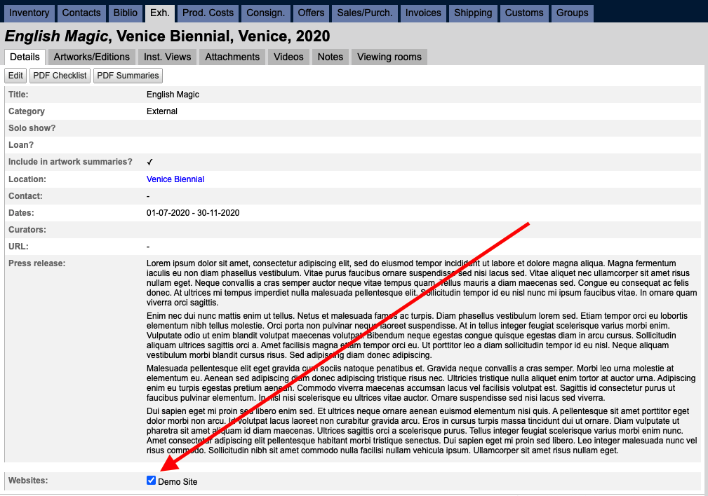 nil > database | website
