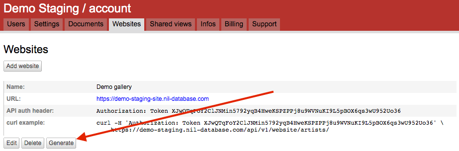 nil > database | website